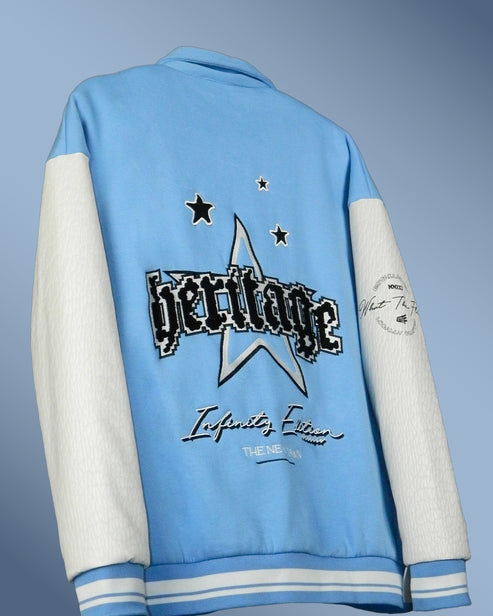 Heritage Light Blue Varsity Jacket – WHAT THE FLEX