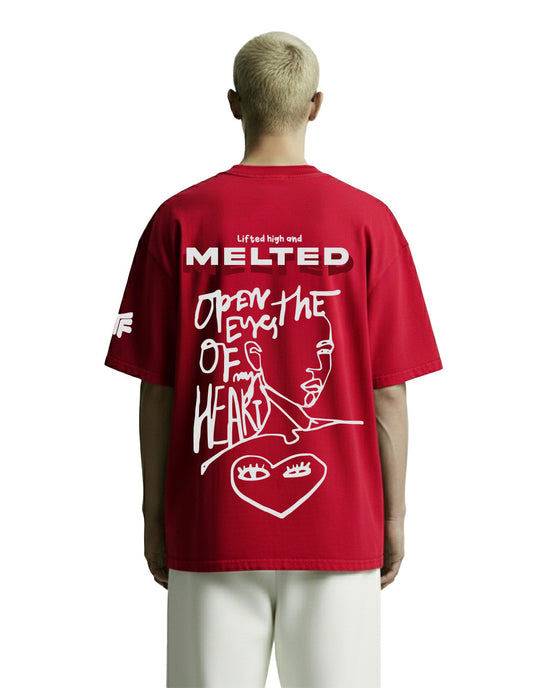 Melted Heavyweight Red T-shirt – WHAT THE FLEX