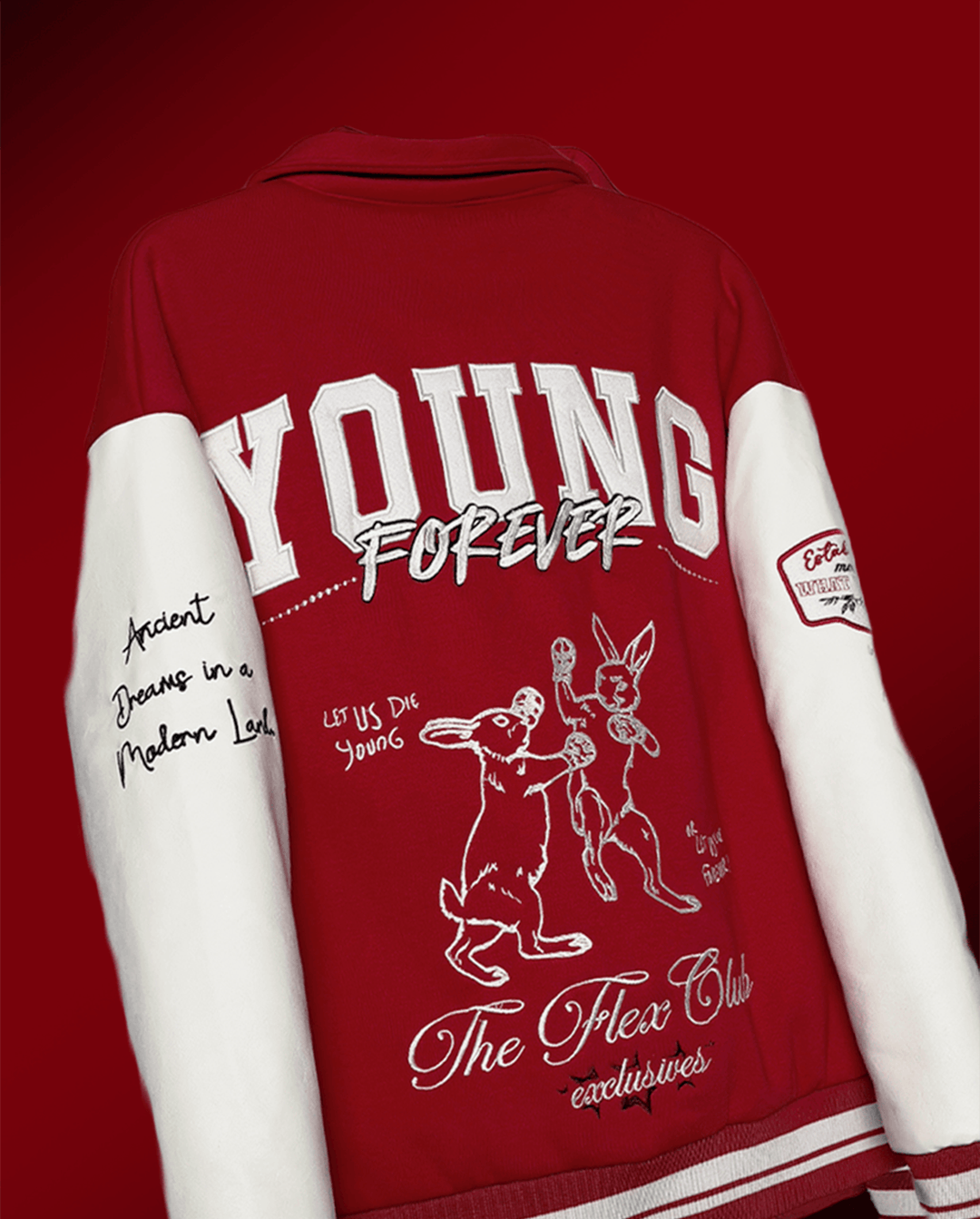 Young Forever Varsity Jacket – Iconic Red Streetwear | WTFlex – WHAT ...
